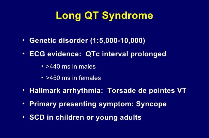 The Long Qt Syndrome Overview And Management The Long Qt Syndrome …