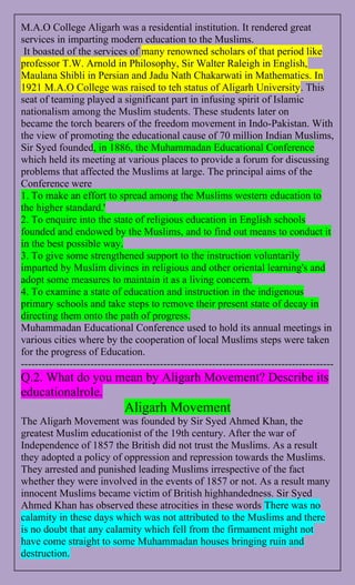 Long Question Answer based on Cambridge O Level Pakistan Studies (2059 ...