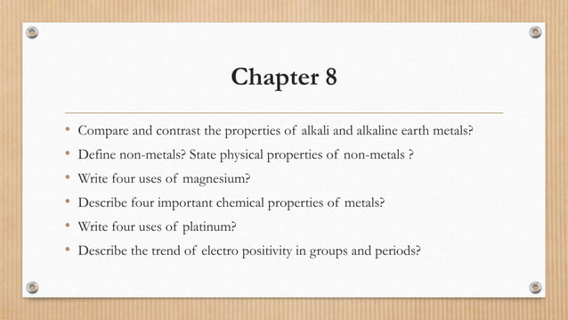 9th Chemistry long questions | PPT