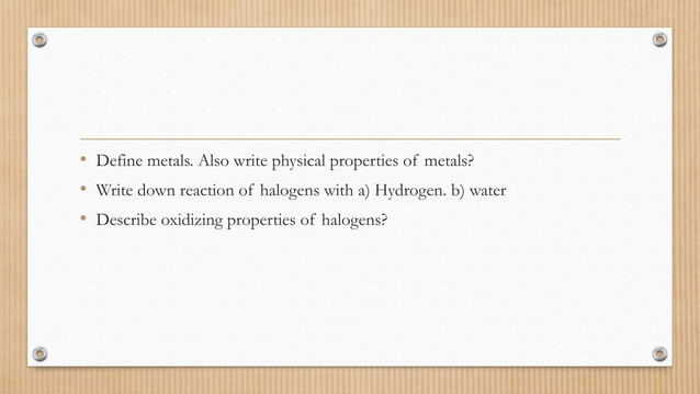 9th Chemistry long questions | PPT