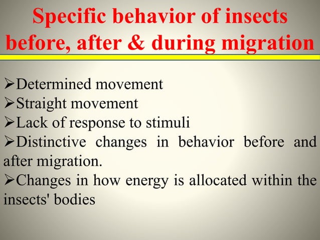 Long-range migration in insects : Mechanisms and monitoring techniques ...