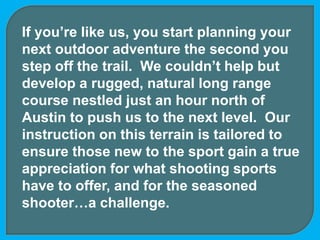 Long range shooting course | PPTX