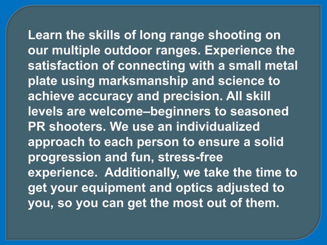 Long range shooting course | PPT