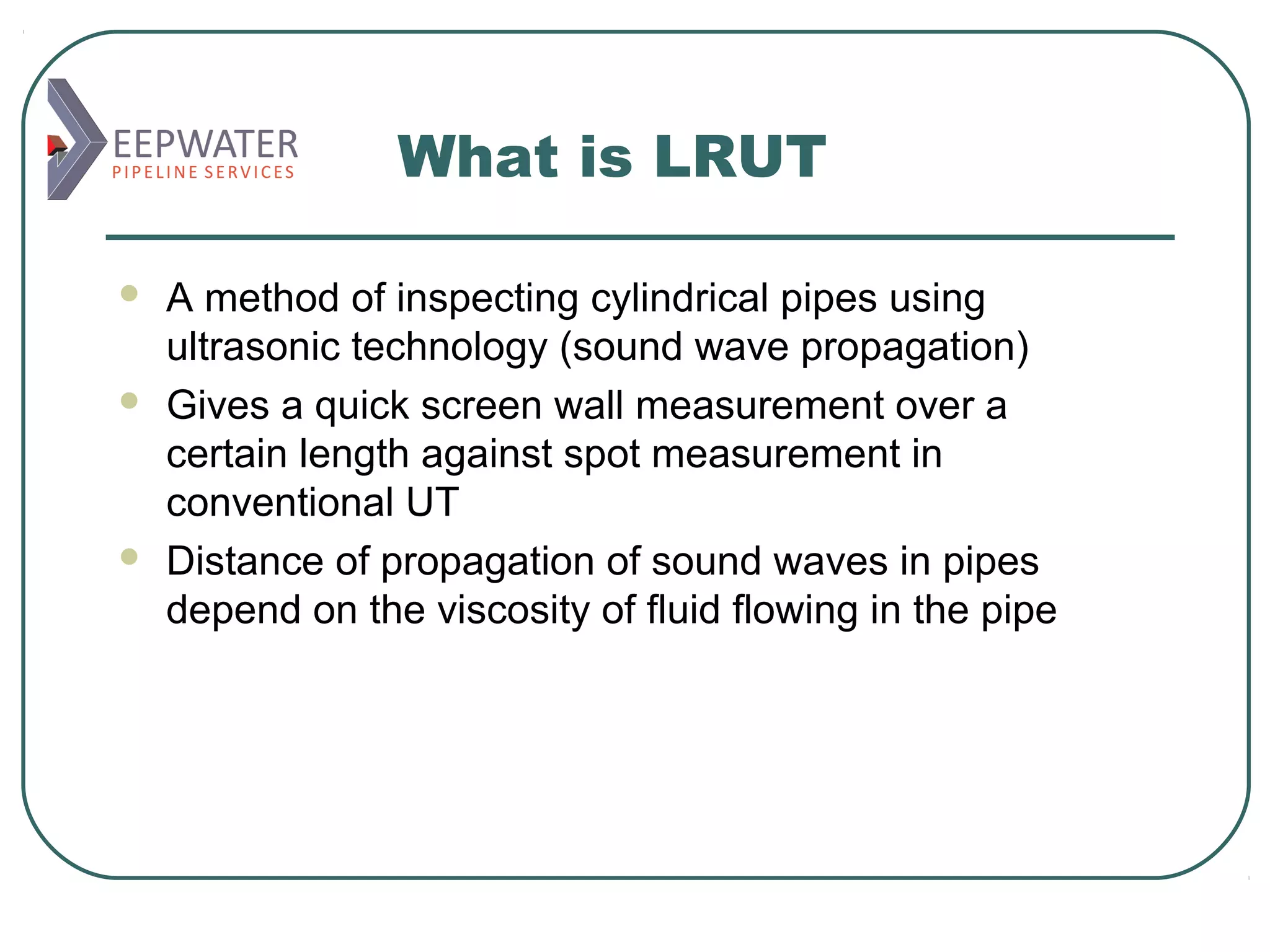 Long range ultrasonic testing by kevin ukueku | PPT