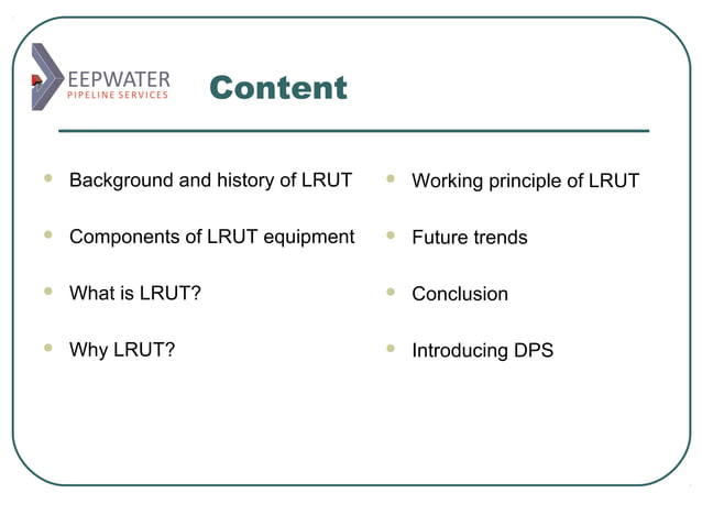 Long range ultrasonic testing by kevin ukueku | PPT