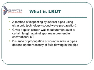 Long range ultrasonic testing by kevin ukueku | PPT
