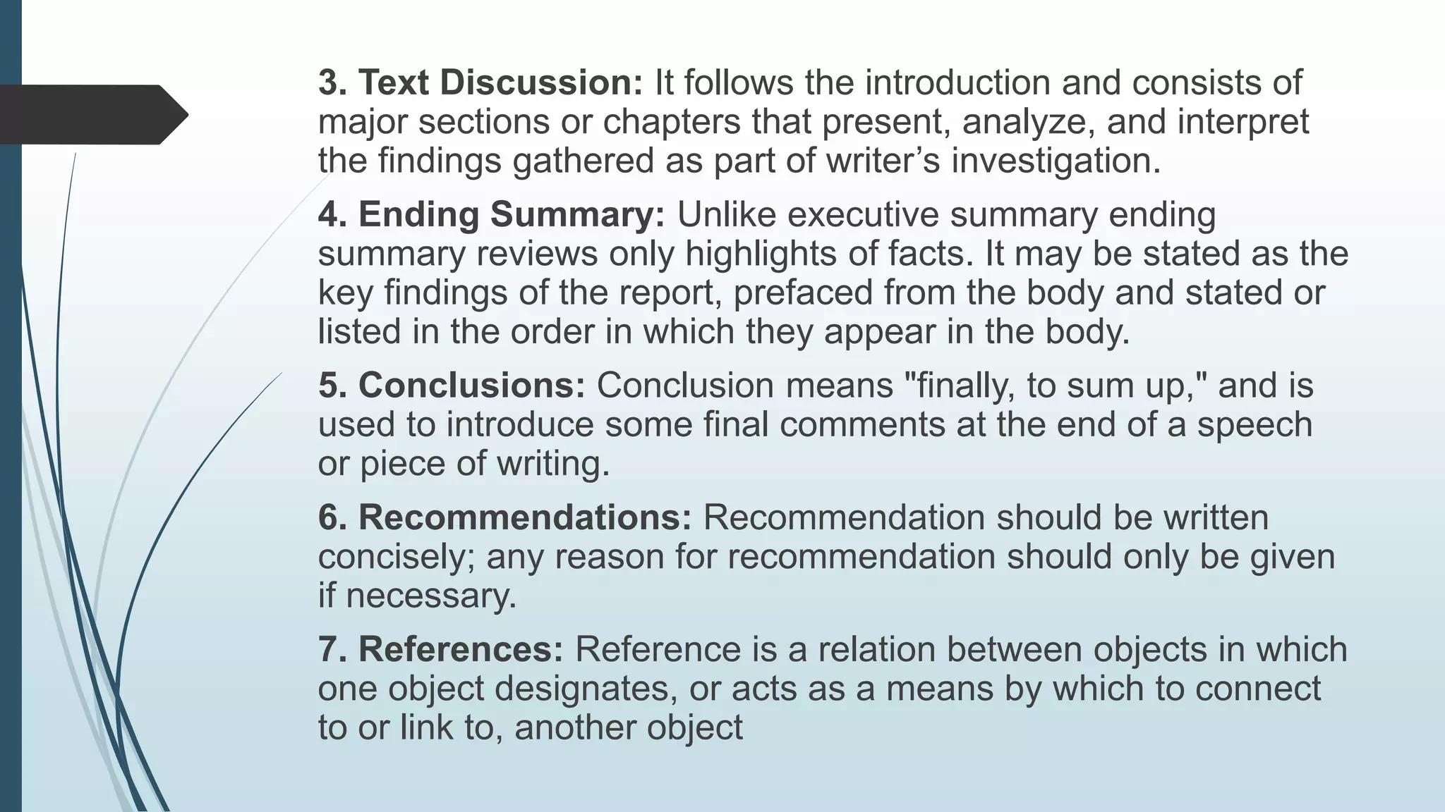 content of long formal report | PDF