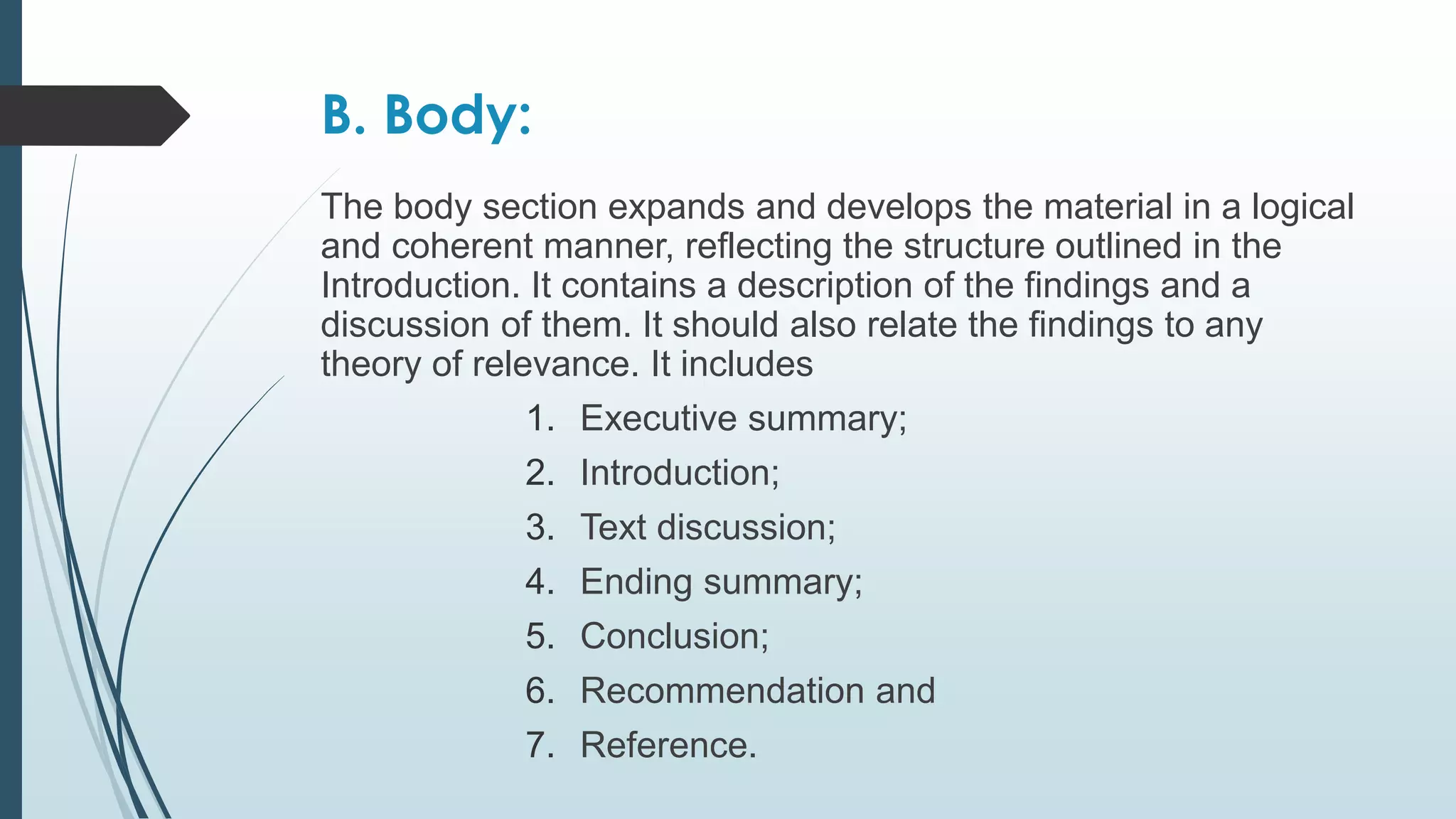 content of long formal report | PDF