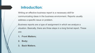content of long formal report | PDF