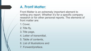 content of long formal report | PDF