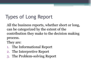 Long reports and title page of any report | PPTX