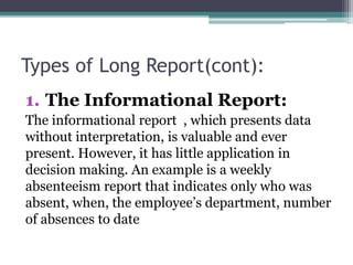 Long reports and title page of any report | PPTX
