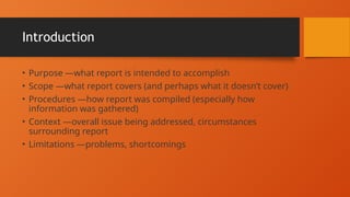 Long Report Writing and Reading for business students | PPTX