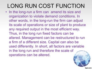 Long Run Cost Function | PPTX