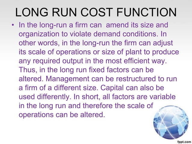 Long Run Cost Function | PPTX | Business Accounting & Finance | Business