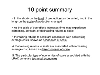 Long run production and cost theory | PPT