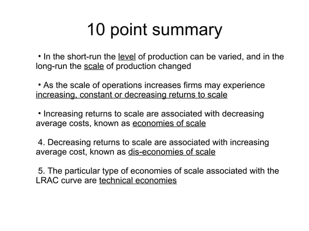 Long run production and cost theory | PPT Long run production and cost theory | PPT