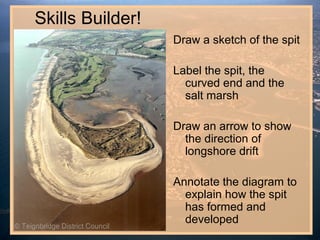Longshore drift and spit formation | PPT