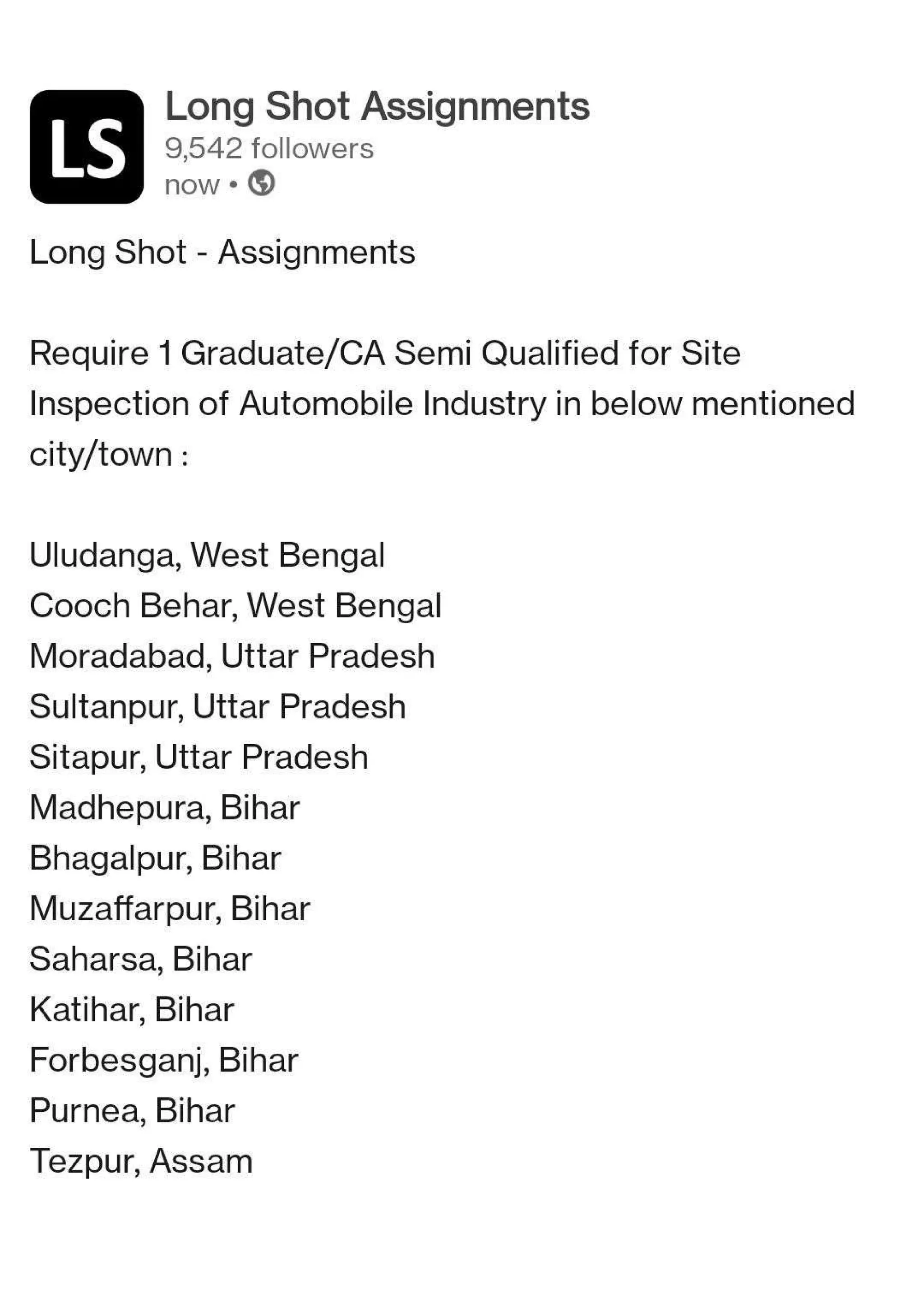 long shot assignments | PDF