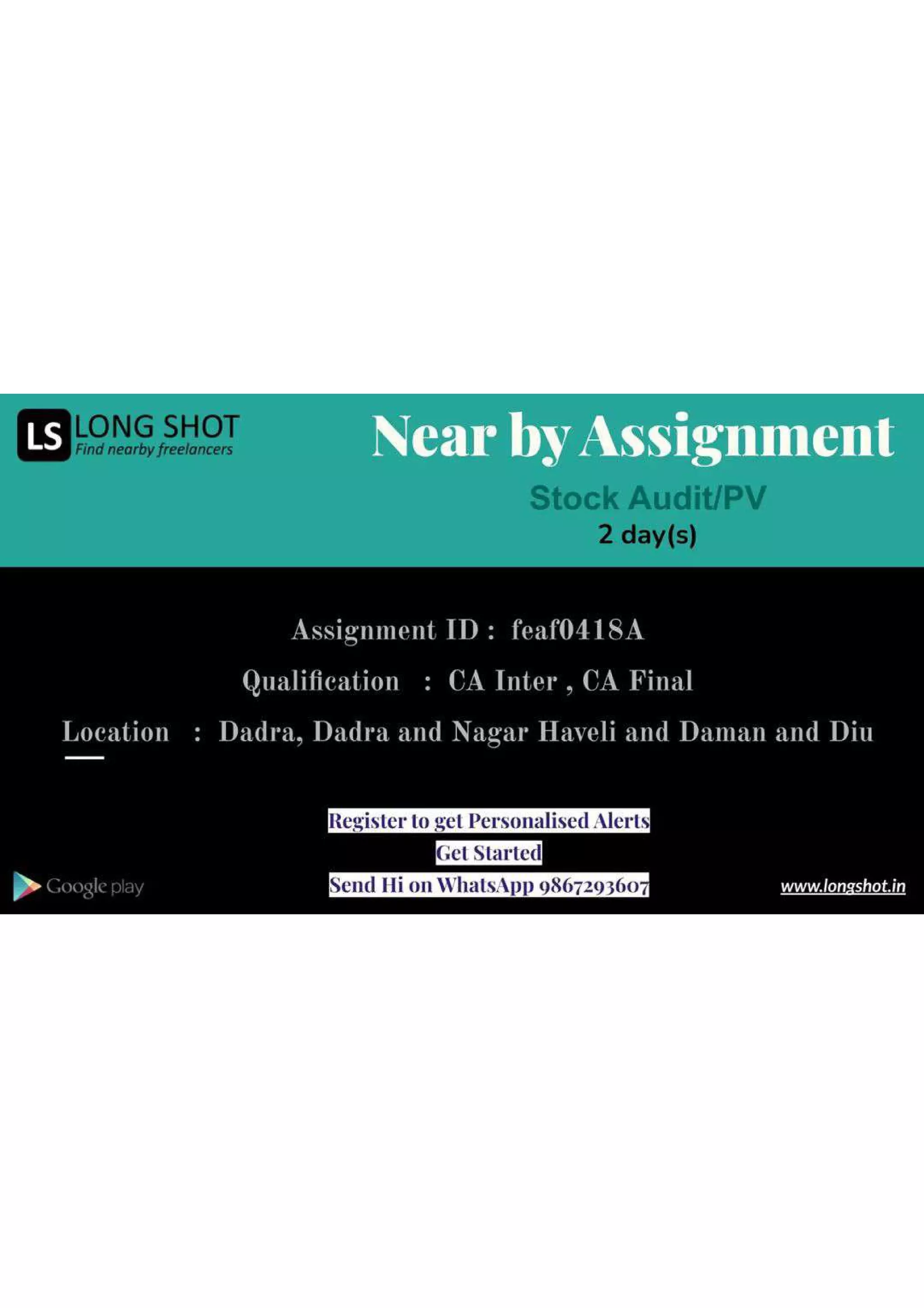 long shot assignments | PDF