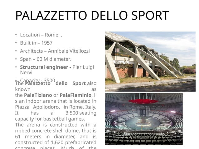 Long Span Structure - Case Study PALAZZETTO DELLO SPORT | PPTX