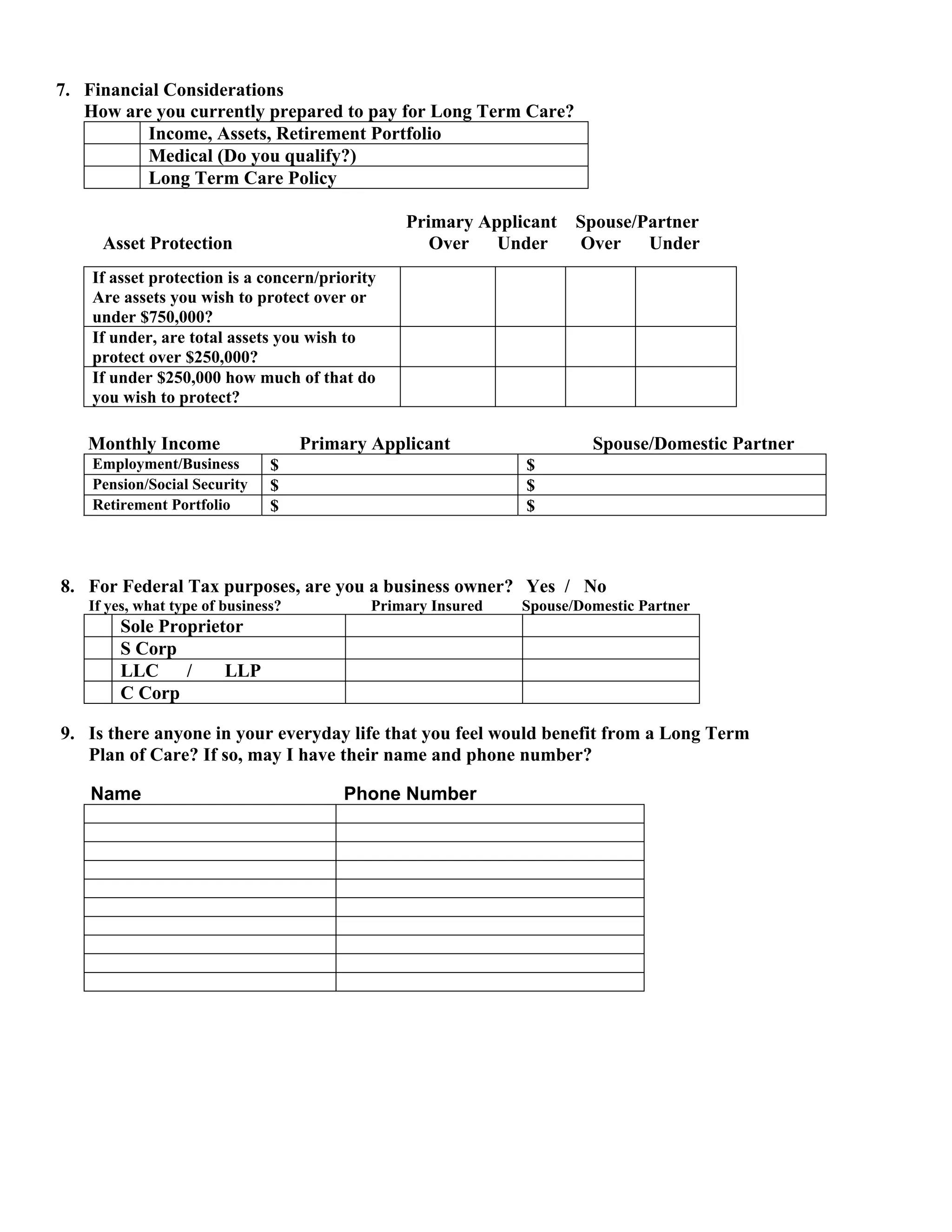 Long Term Care Needs Evaluation2 | PDF