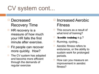 Long term effects of exercise on cv & energy systems | PPT