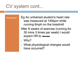 Long term effects of exercise on cv & energy systems | PPT