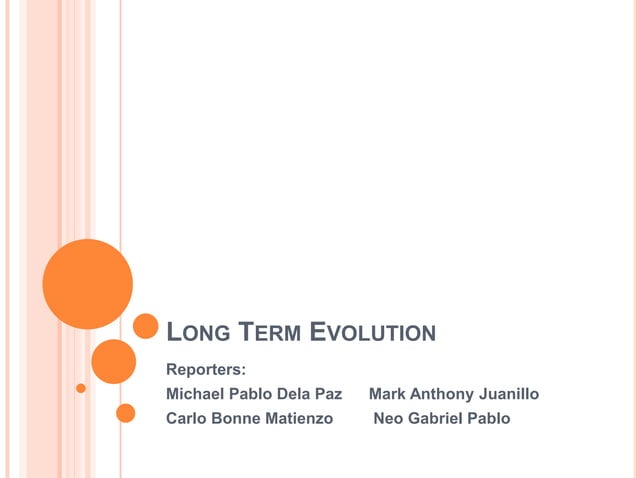 Long Term Evolution | PPT