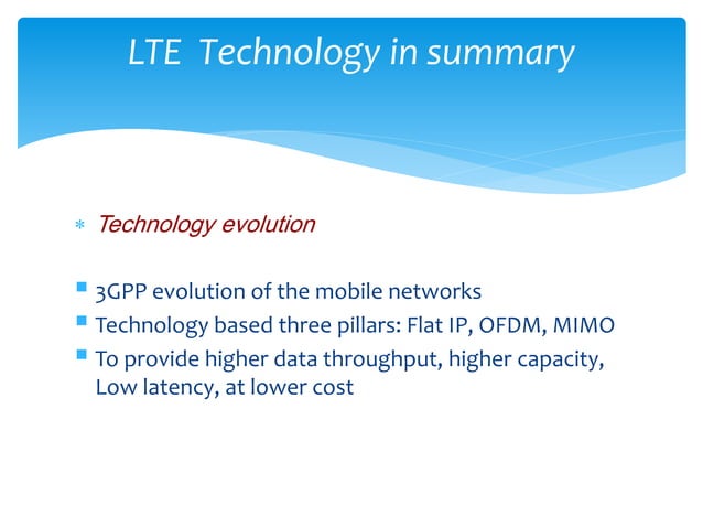 Long term evolution (lte) | PDF