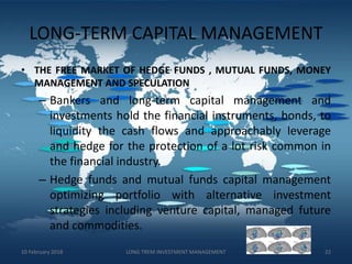 Long term investment management | PPTX