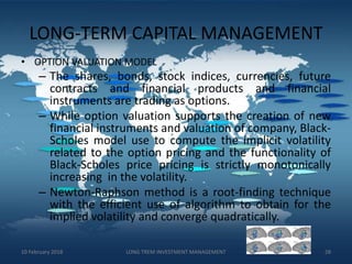 Long term investment management | PPT
