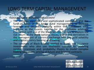 Long term investment management | PPT