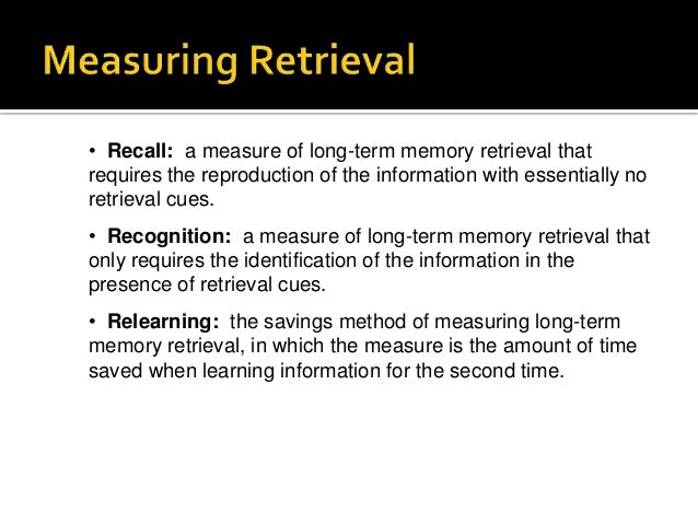 Memory Retrieval Cues