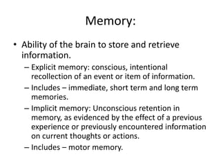 Long term memory testing | PPTX