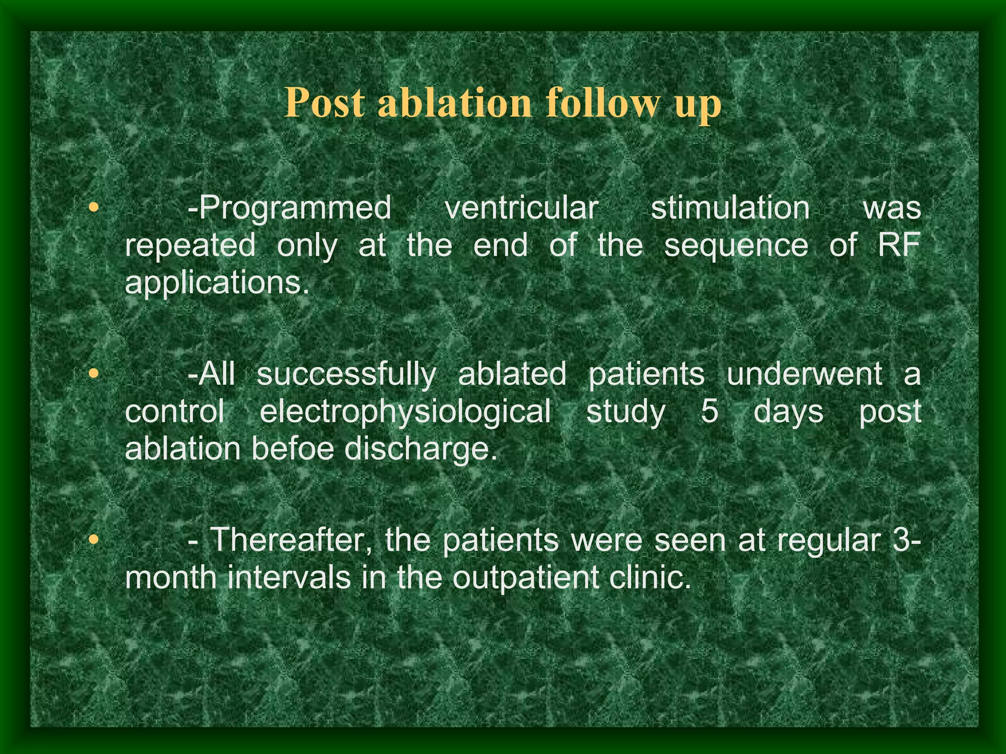Long term post Ventricular tachycardia ablation guided by non contact ...
