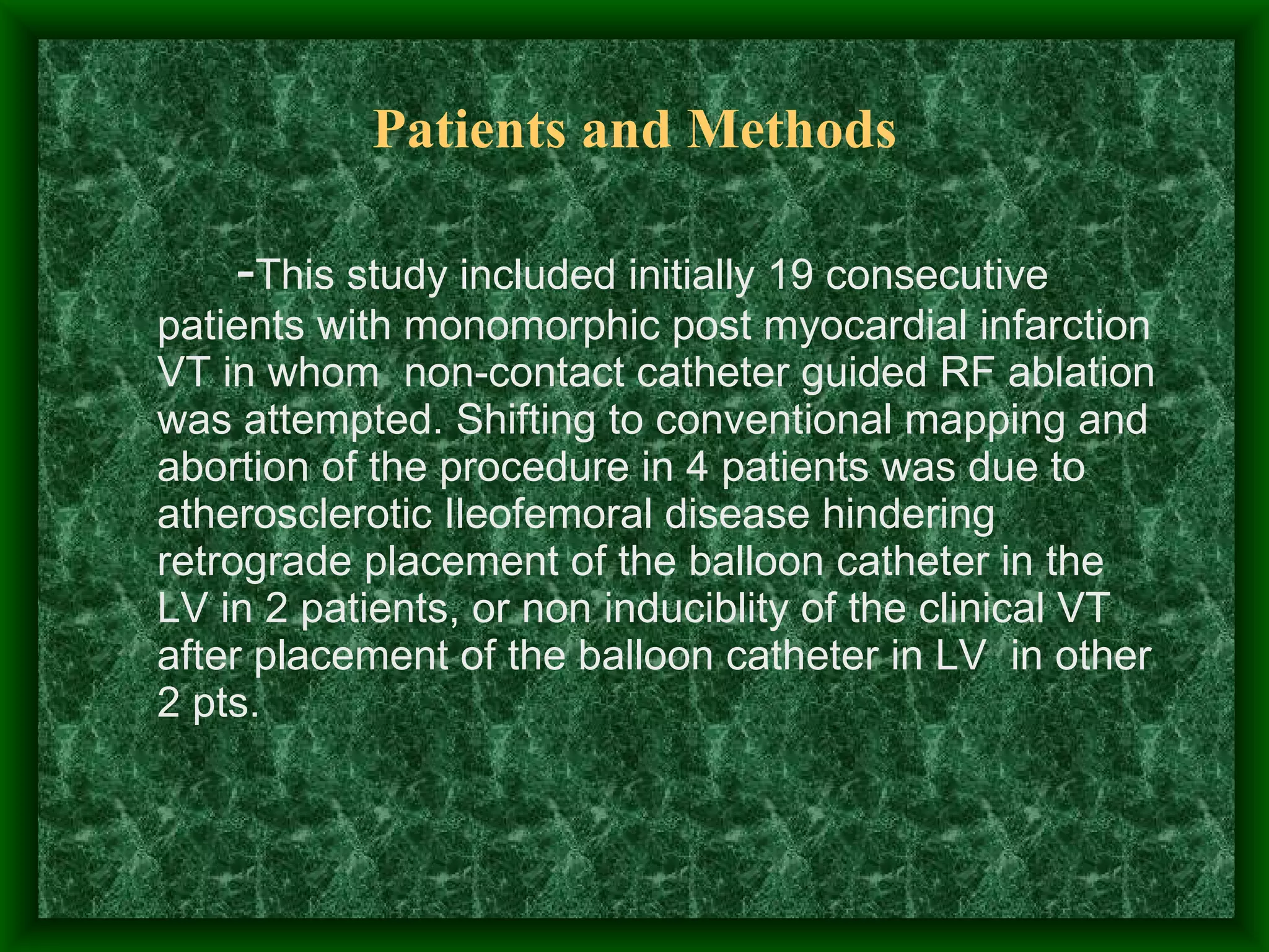 Long term post Ventricular tachycardia ablation guided by non contact ...