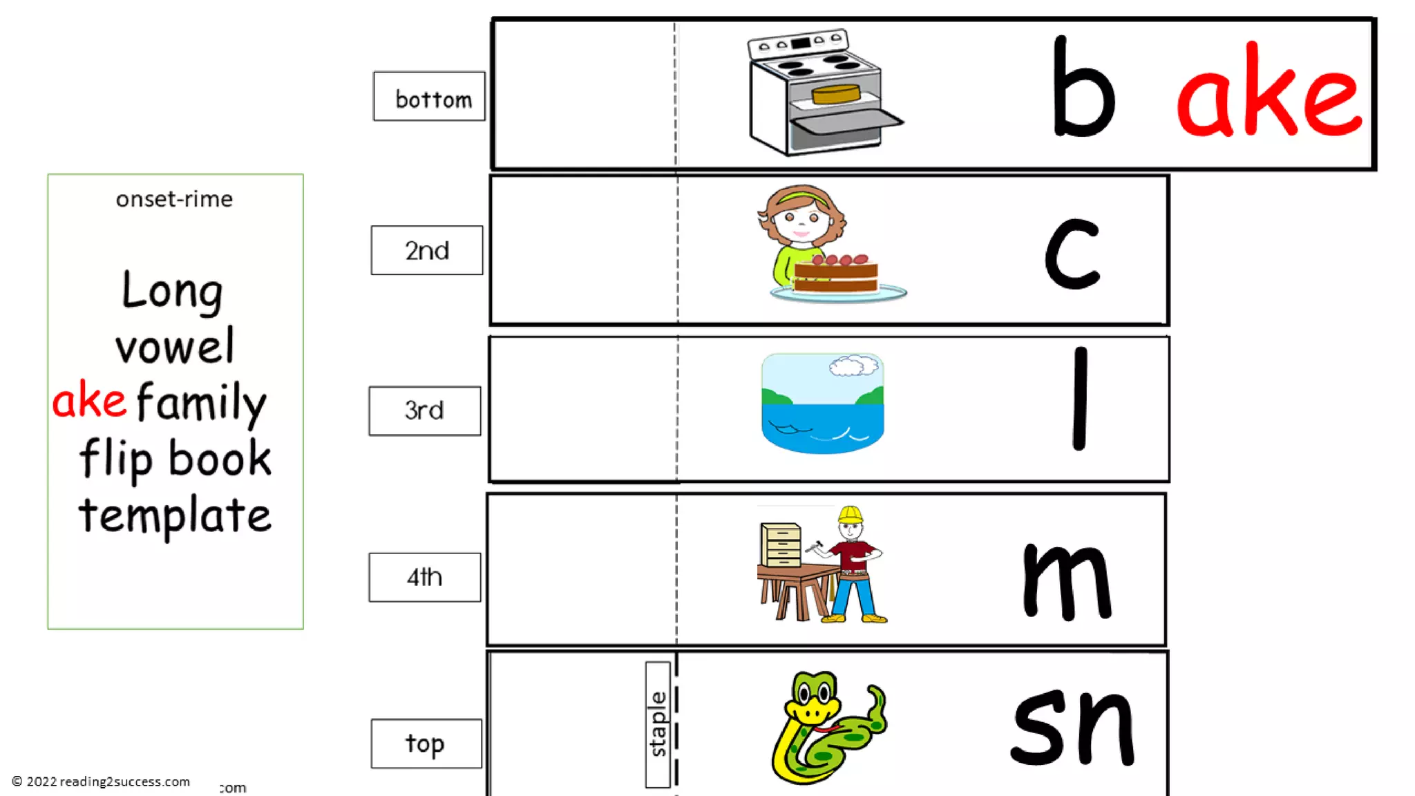 Long Vowel Onset-Rimes: ail, ake, eat, eep, ide, ine, oat, ose & ue. # ...