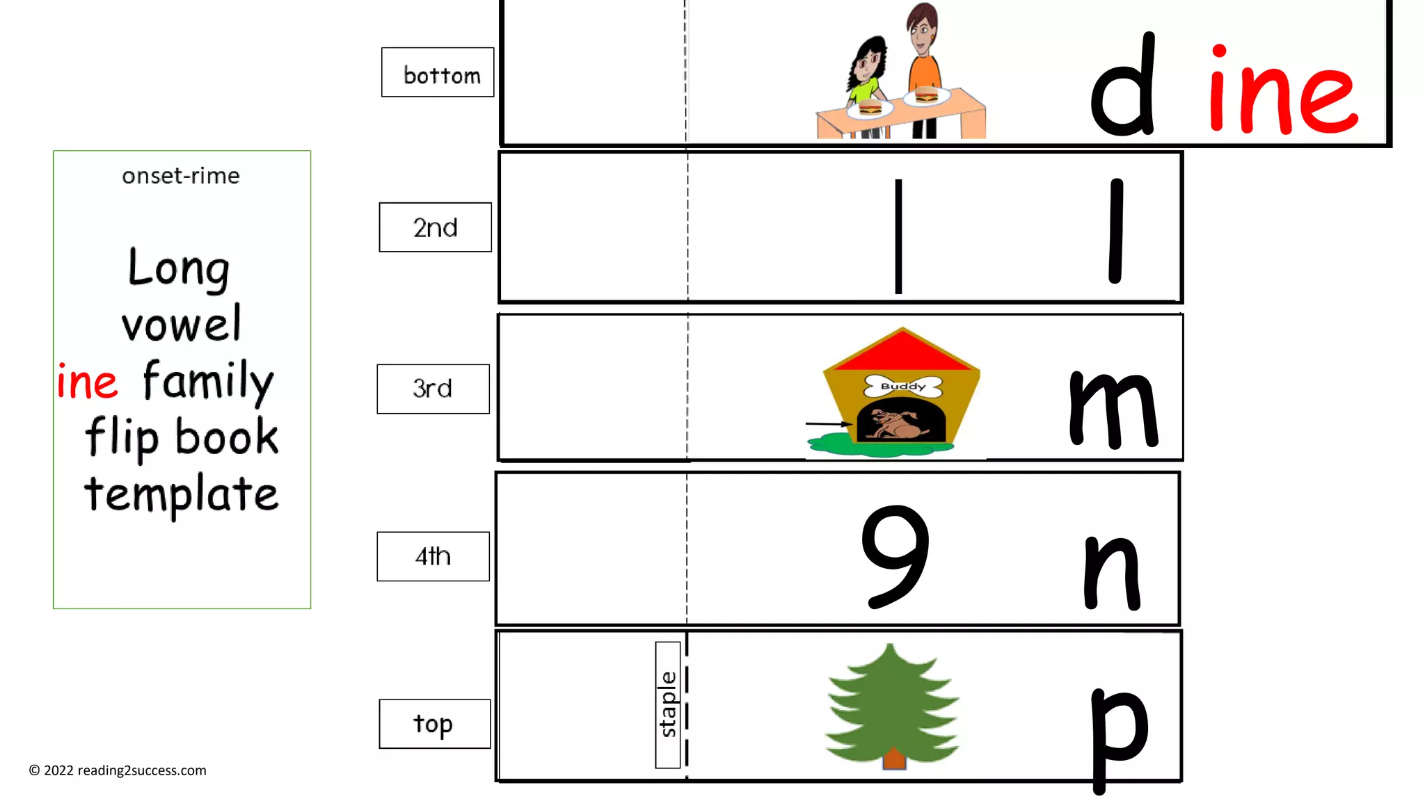 Long Vowel Onset-Rimes: ail, ake, eat, eep, ide, ine, oat, ose & ue. # ...