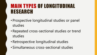 Longitudinal vs. Cross-sectional Studies | PPTX