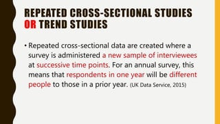 Longitudinal vs. Cross-sectional Studies | PPTX