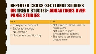 Longitudinal vs. Cross-sectional Studies | PPTX