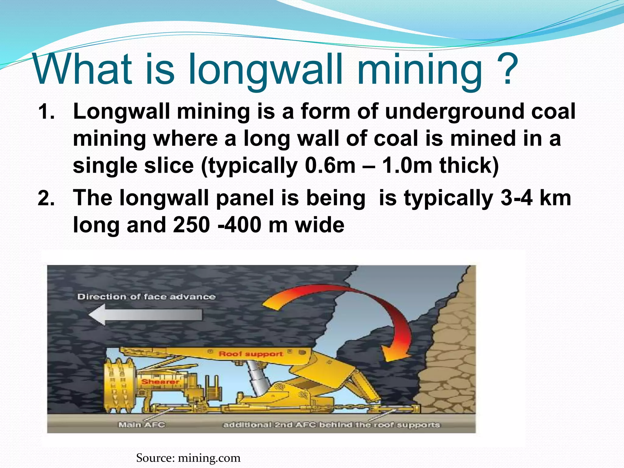 Longwall mining (Multisling mining - Horizontal slicing) NIT ROURKELA ...