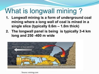 Longwall mining (Multisling mining - Horizontal slicing) NIT ROURKELA ...