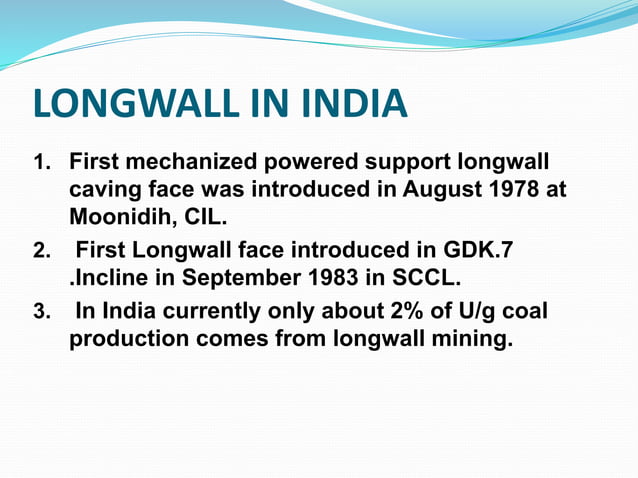 Longwall mining (Multisling mining - Horizontal slicing) NIT ROURKELA | PPTX