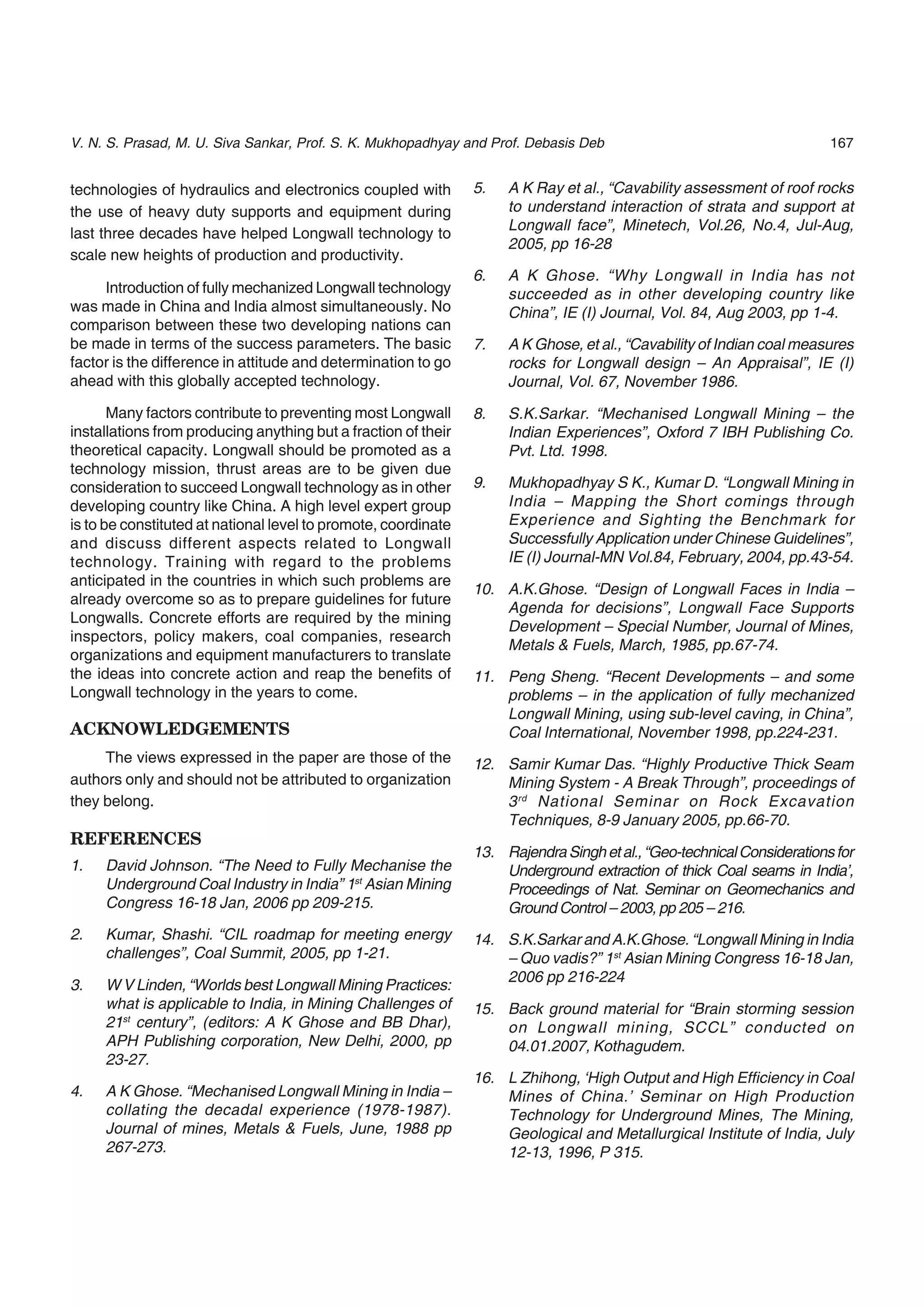 Longwall technology in india, SCCL | PDF