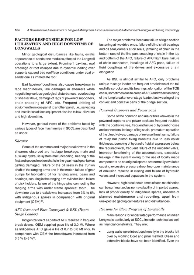 Longwall technology in india, SCCL | PDF