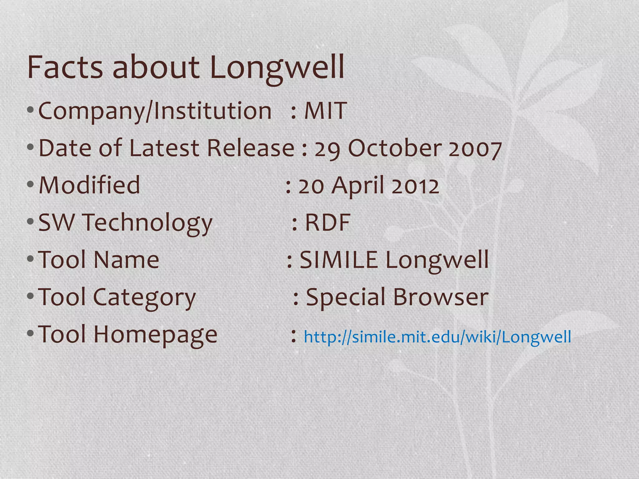 Longwell final ppt | PPTX