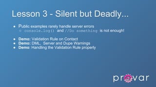 London SF Developers: Custom Lightning Component Error Handling | PDF | Computing | Technology ...