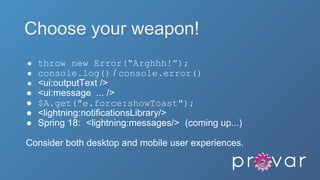 London SF Developers: Custom Lightning Component Error Handling | PDF ...